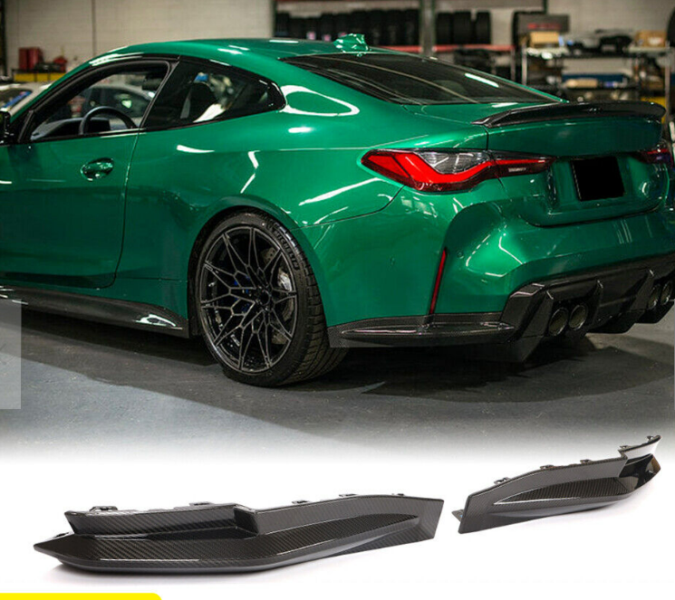 BMW G82 M4 Rear Bumper Carbon Fiber Splitters – POM PERFORMANCE